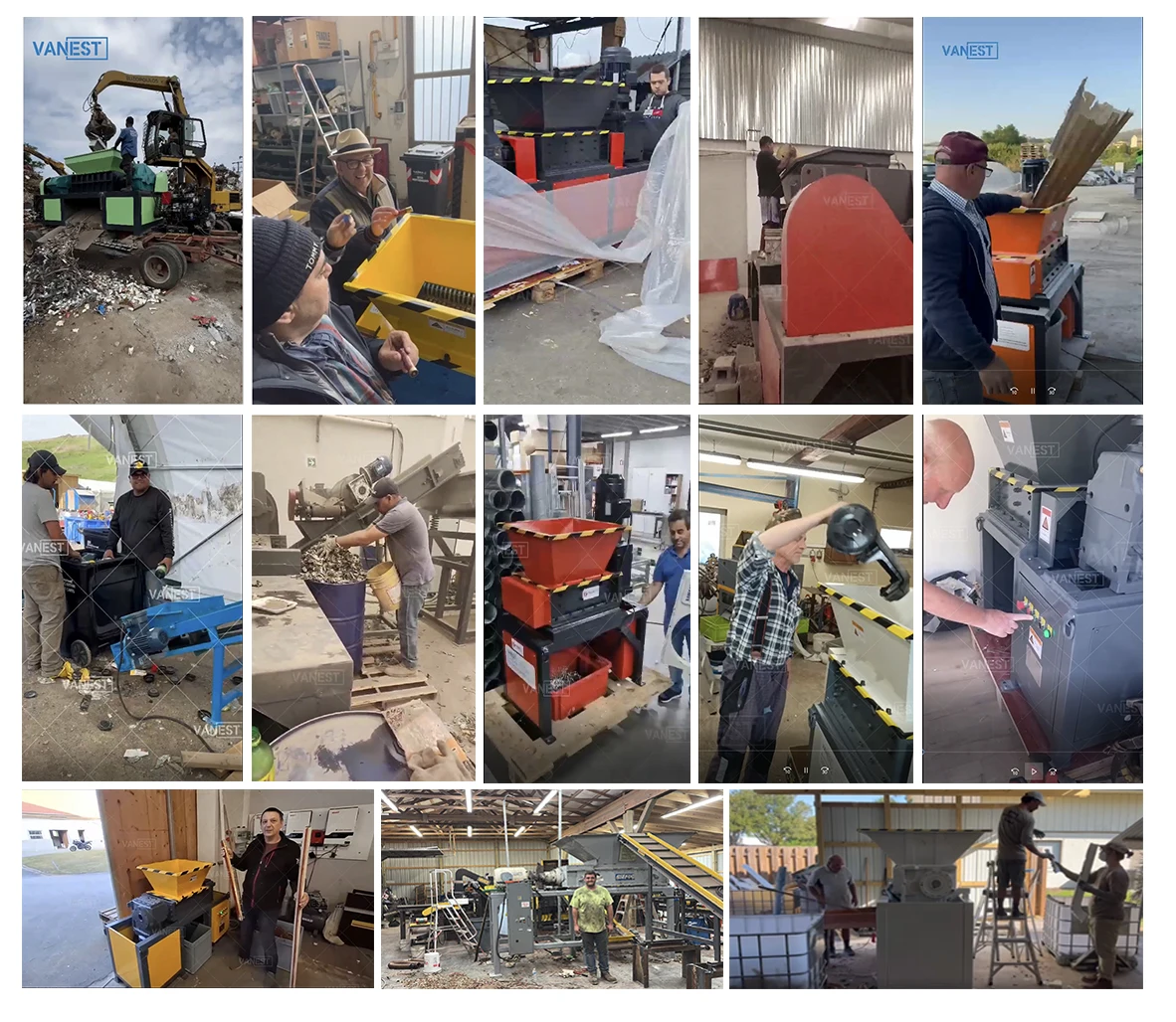 VANEST Heavy Duty Industrial Waste Tire Shredder Machine