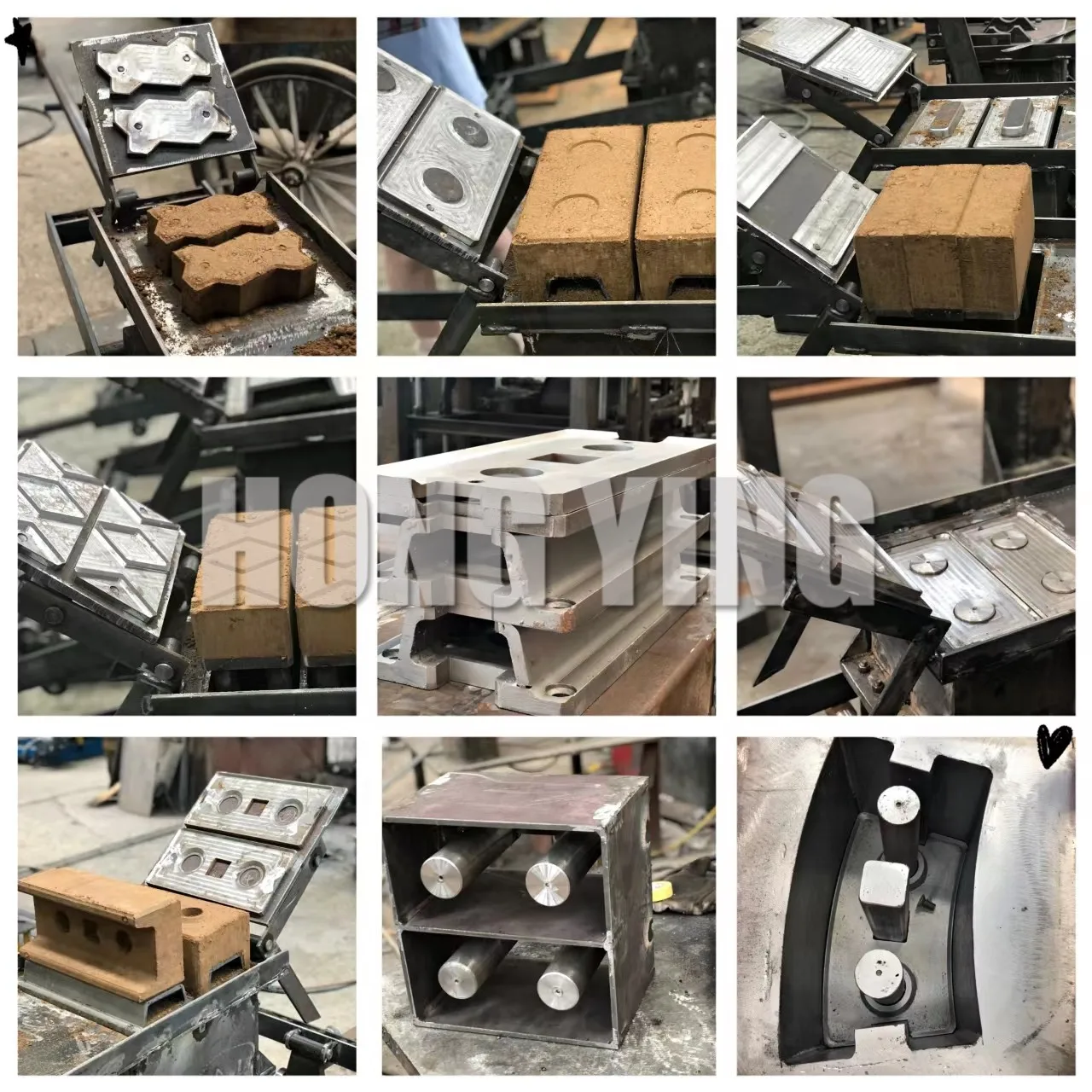 JZ-1 Manual Interlocking Red Brick Mold Mud Brick Making Machine ...