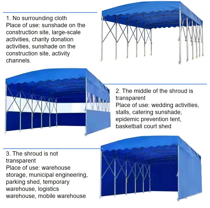 Big Size Push Pull Retractable Canopy with Wheel - Perfect for Carport ...