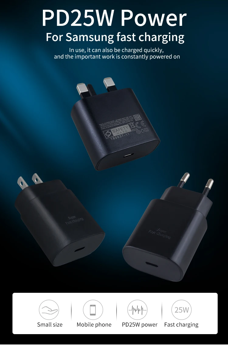 25w Original Super Fast Charger Power Adapter Usbtype C Pd Wall Charger For Samsung Galaxy ...