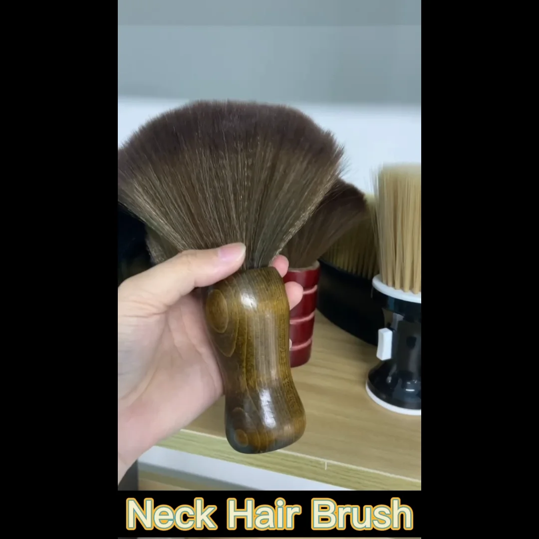 Salon Professional Hairdressing Neck Duster Brush Plastic Handle Lightweight And Convenient Wide ...