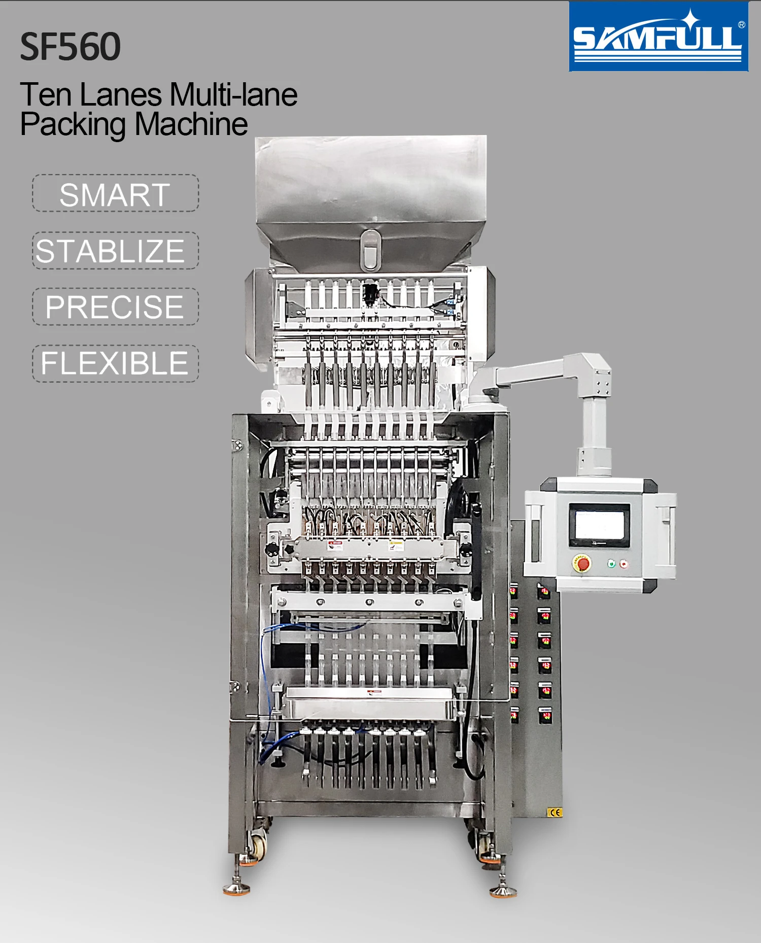 Automatic Vffs Sachet Instant 3 In 1 Coffee Mixed Powder Packing ...