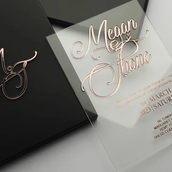 Customize Clear Acrylic Sheet Acrylic Cards Invitation Transparent ...