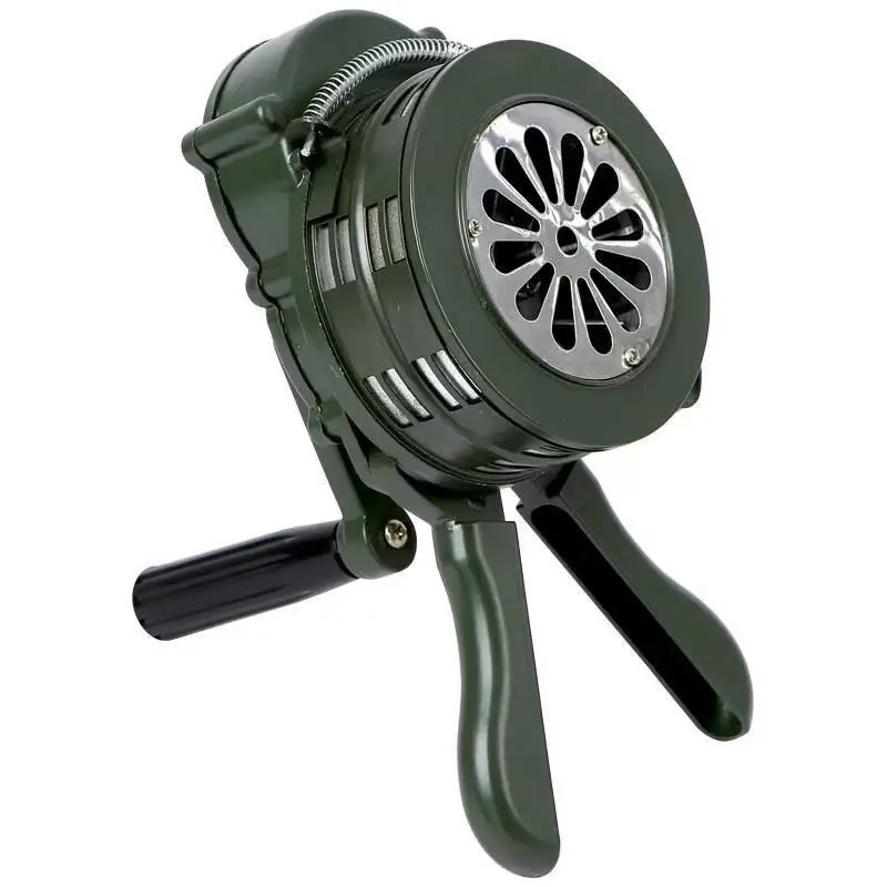 portable manual hand crank rotary operated air raid siren aluminum ...