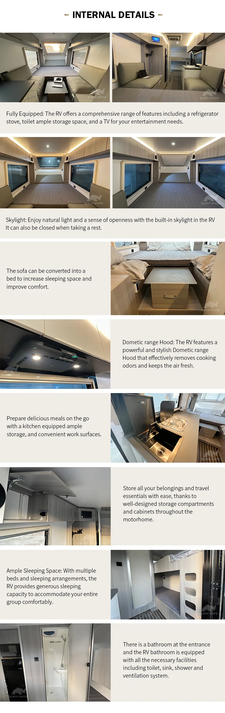 Durable Black Rhino Camper Trailer - Lightweight RV for Outdoor Camping ...