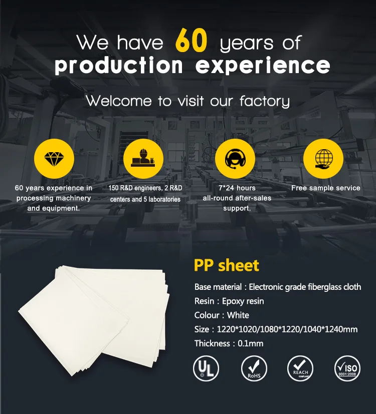 Hot Sale B-Stage Pre-Preg Resin 7628 Epoxy Fiberglass Prepreg Sheet