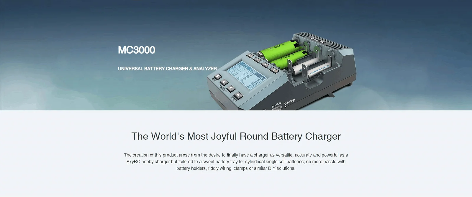 SKYRC MC3000 Battery Fast Charger BT Smart APP PC Control LED Screen ...