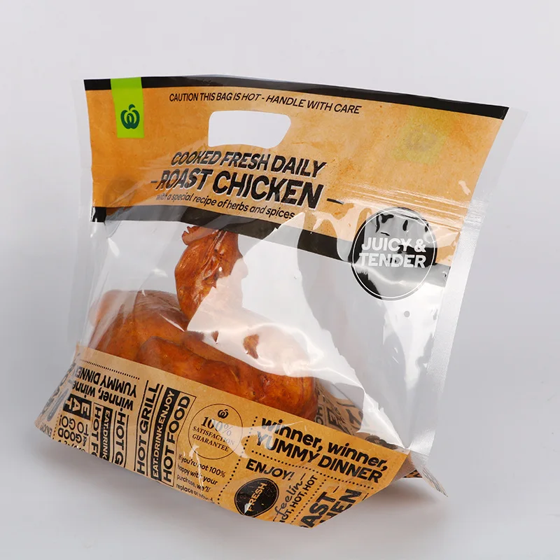 Custom Portable Resealable Zipper Roasting Takeaway Stand Up Pouch ...