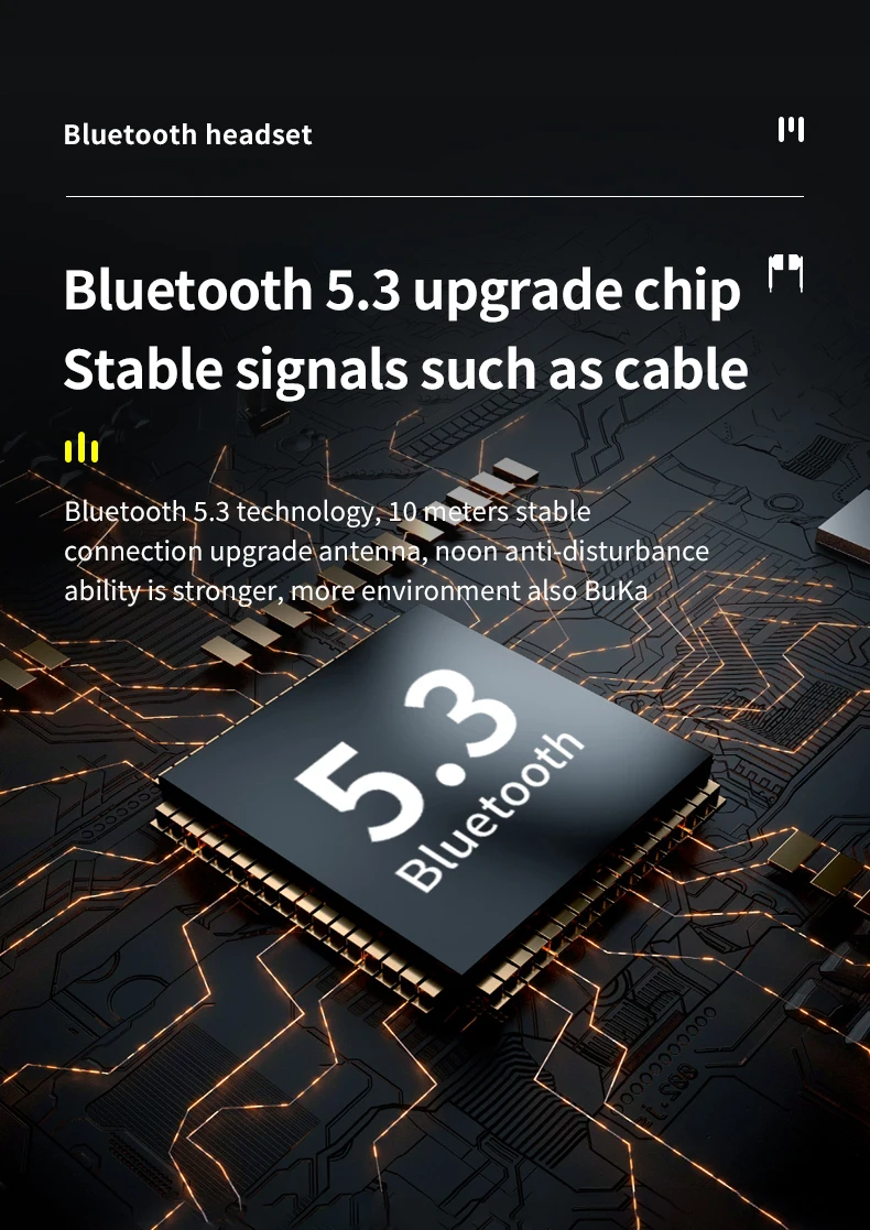 RGB Light K10 TWS True Wireless Headset for Gaming & Sports