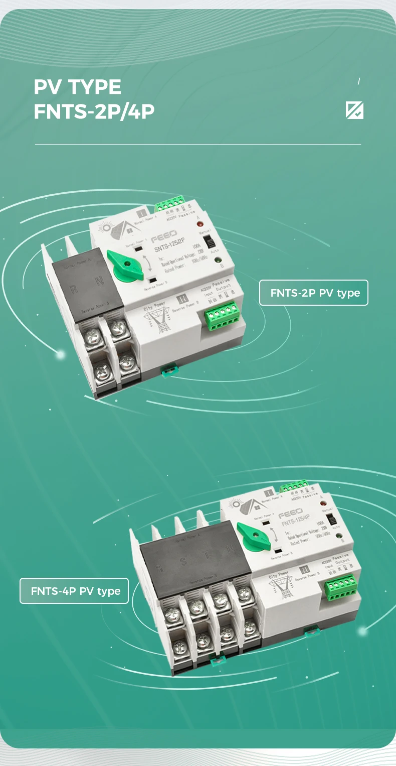 Feeo Fnts-125 2p 400v 125a Pv Automatic Transfer Switch - Buy Dual ...