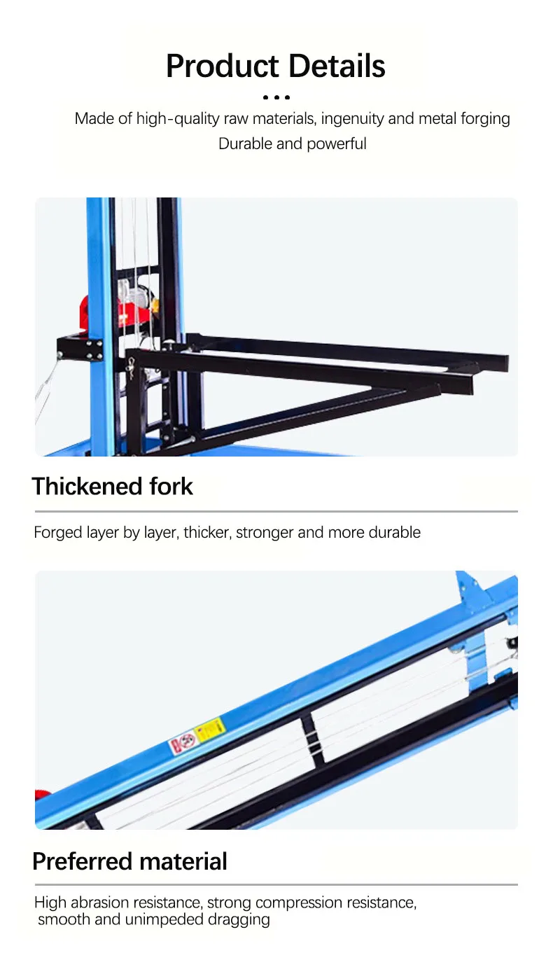 Small Manual Hand Forklifts For Ventilation Duct Lifting Height ...