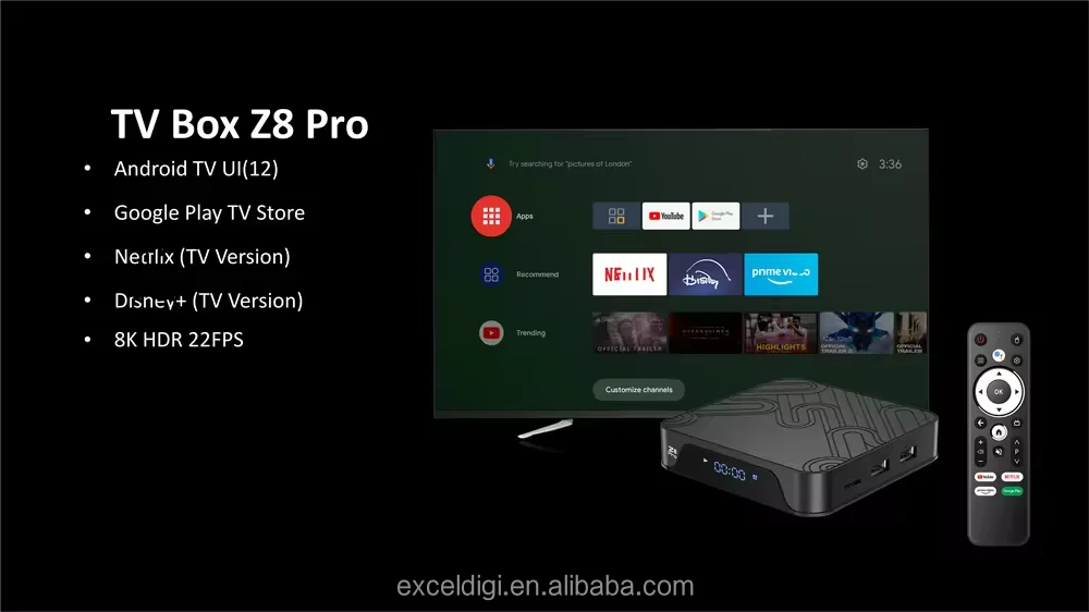 2023 Tv Box Z8 Pro Atv H618 With Bt Voice Remote Control Android 12 5g Wifi 4k 4gb 32gb Smart ...