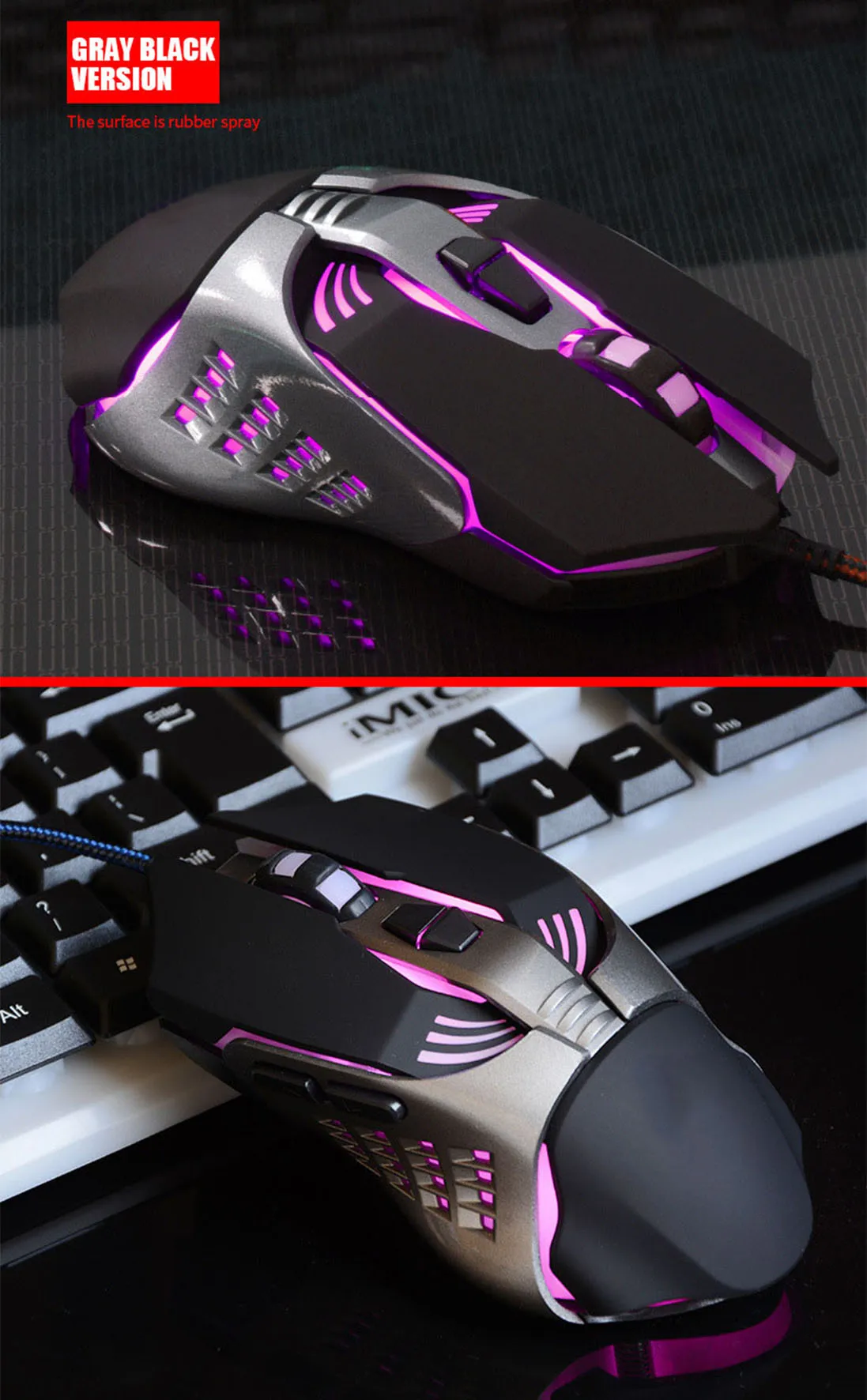 Rechargeable Rgb Gaming Mouse Game Gamer Mouse Inalambrico Sem Fio ...