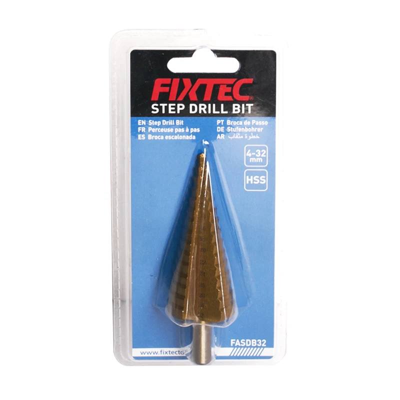 Fixtec High Speed Step Drill Hss Titanium Cobalt Step Up Drill Bit For Metal Wood - Buy Step ...