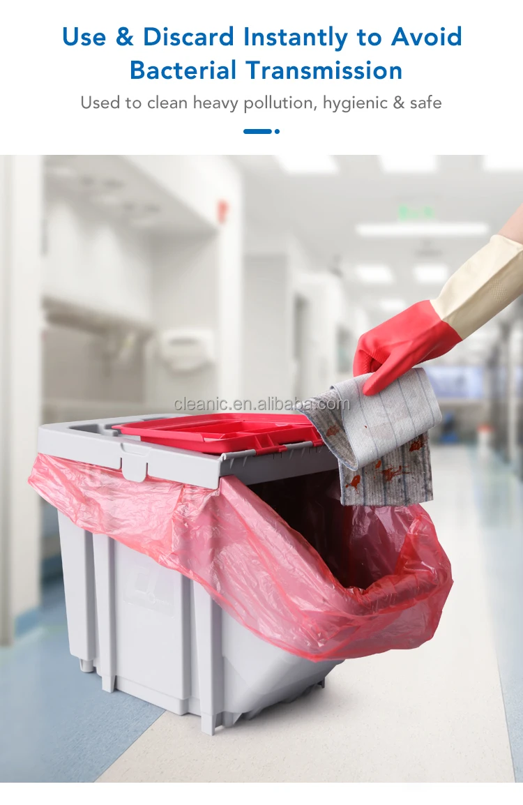 Disposable Microfiber Mop Pads - Hospital Janitorial Supplies