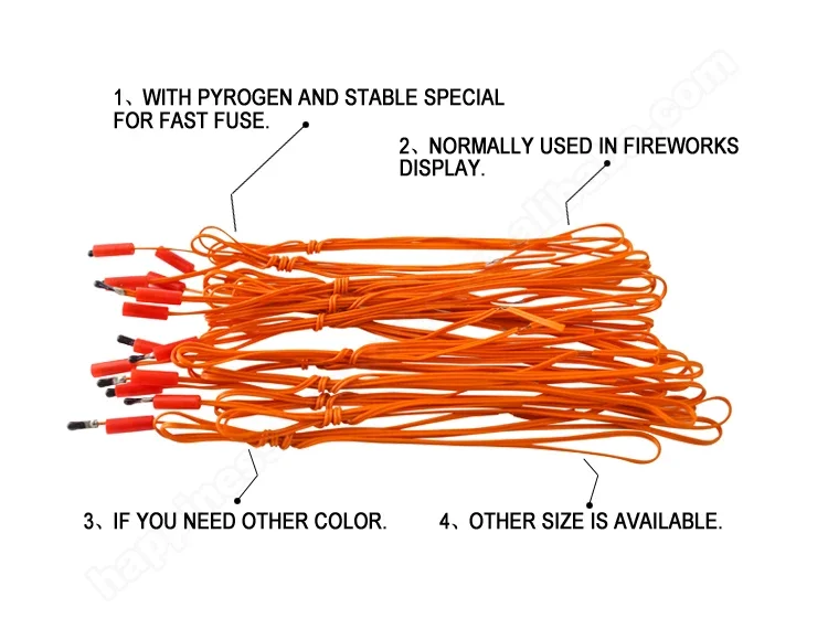 Safety 0.3m-5m Cold Pyro Pyrotechnic Fireworks Ignition System