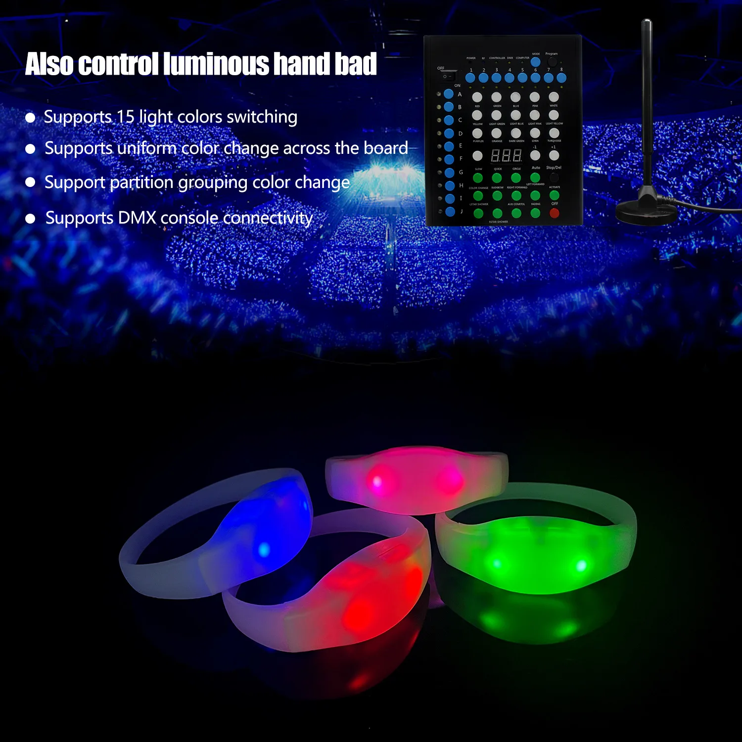 Dmx Remote Control Led Glow Bracelets Perfect Party Favors Super Star ...