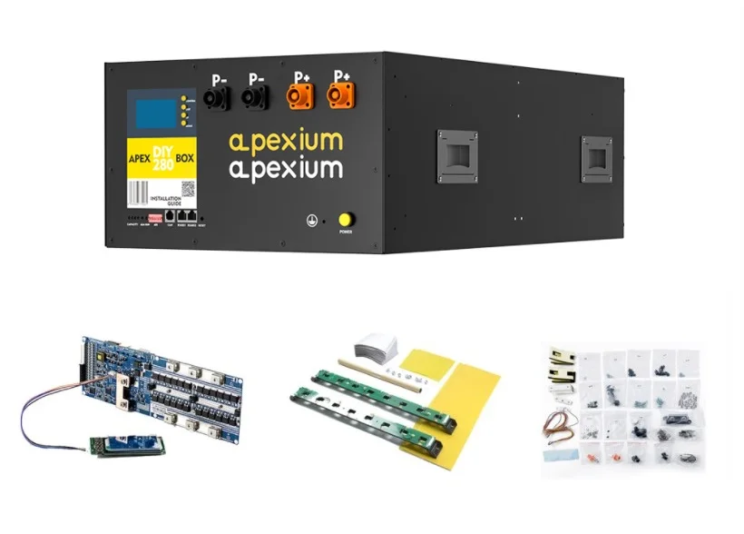 Apexium 24V 48V 280AH Lifepo4 Battery Box - 15kwh DIY Case
