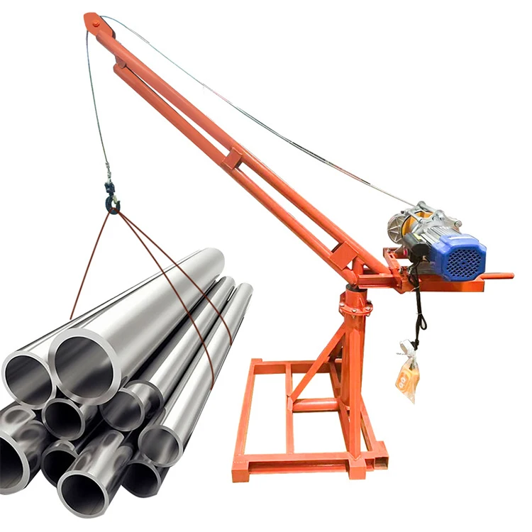 Monkey Lift Mini Crane Construction Building Mater Hoist Jib Mini Lifting Machine Crane For ...