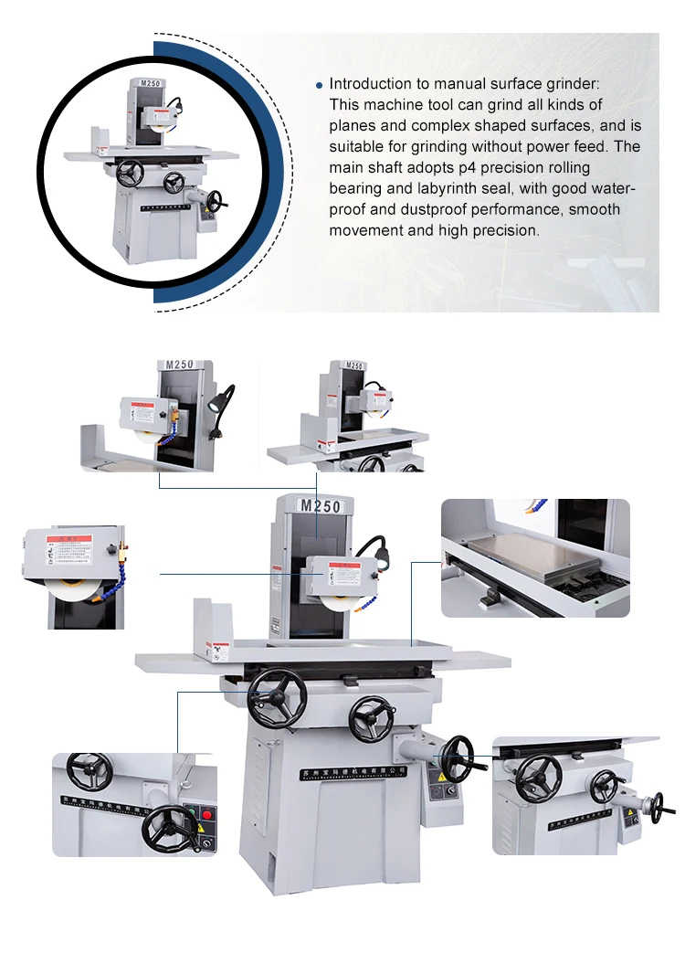 Manufacturer Price M250 Surface Roughness 0.63 High Precision Surface Grinding Machine For Metal ...
