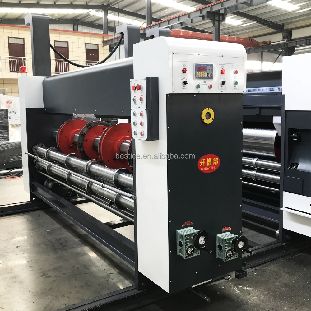 High speed automatic water ink printer slotting die cutter machine ...