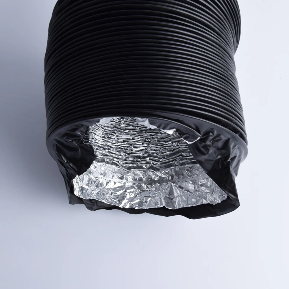 Aluminium &pvc Combined Flexible Duct Ventilation For Heating Cooling ...