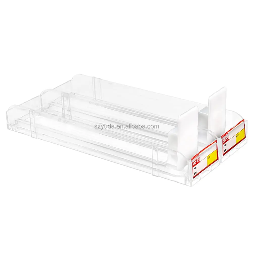 Acrylic Spring Shelf Pushers System - Adjustable & Versatile