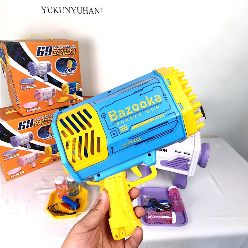 Wholesale Outdoor Kids Light Up Soap Bubble Toys 88 69 Holes Electric ...