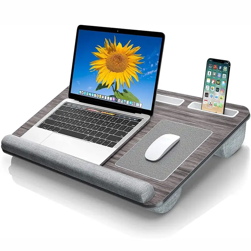 Portable Computer Table Lap Desk With Cushion Home Office Bed Laptop ...