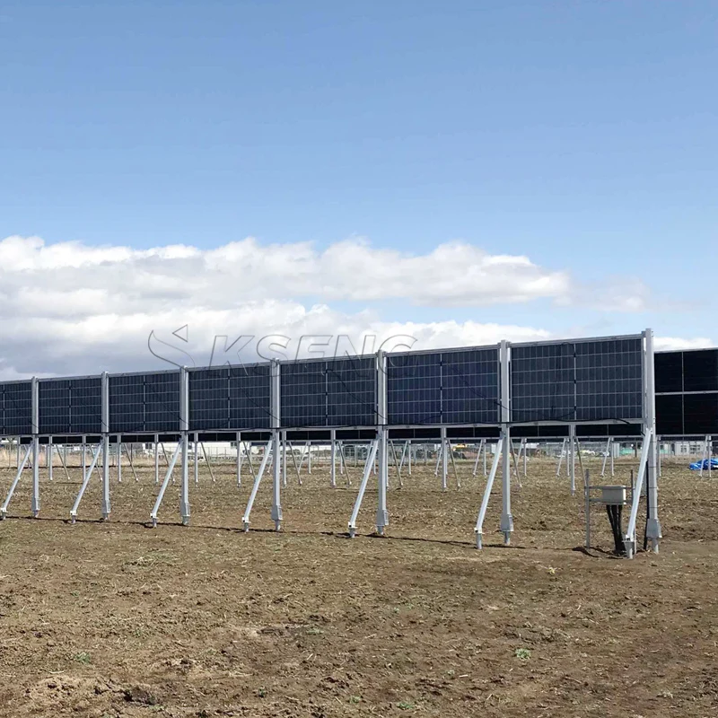 Vertical Aluminum Structures Framed Pv Modules Solar Farm Racking ...