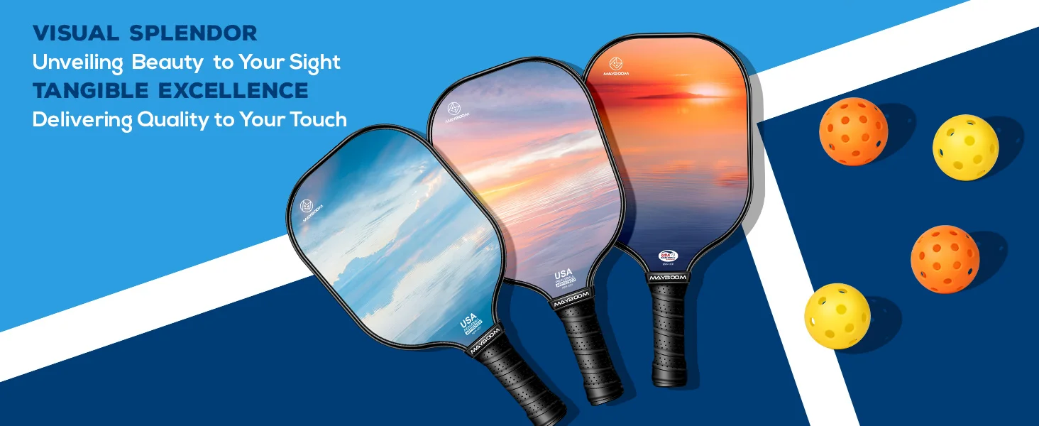 Usapa Standard Fiberglass Pickleball Paddles With High Grit Spin ...