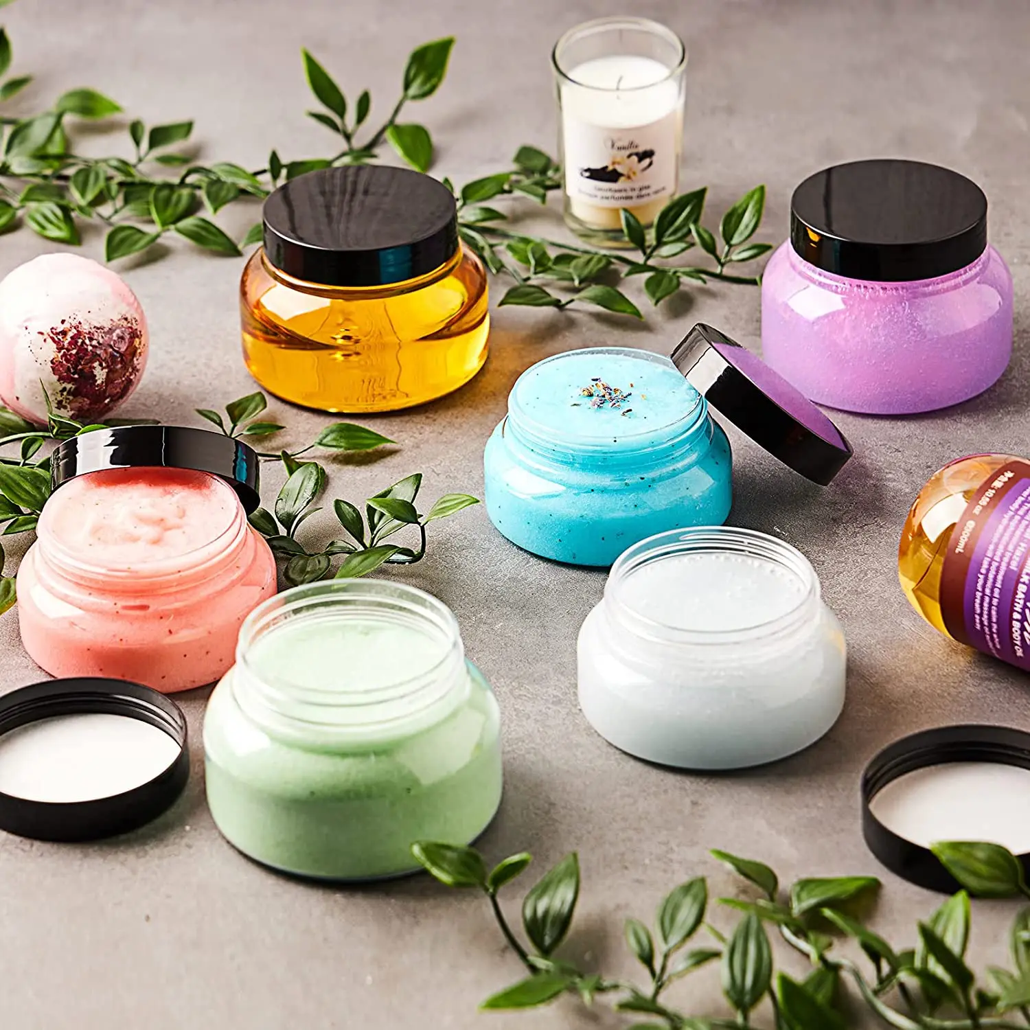 Premium Refillable Plastic Jars - 8 Oz for Beauty Products