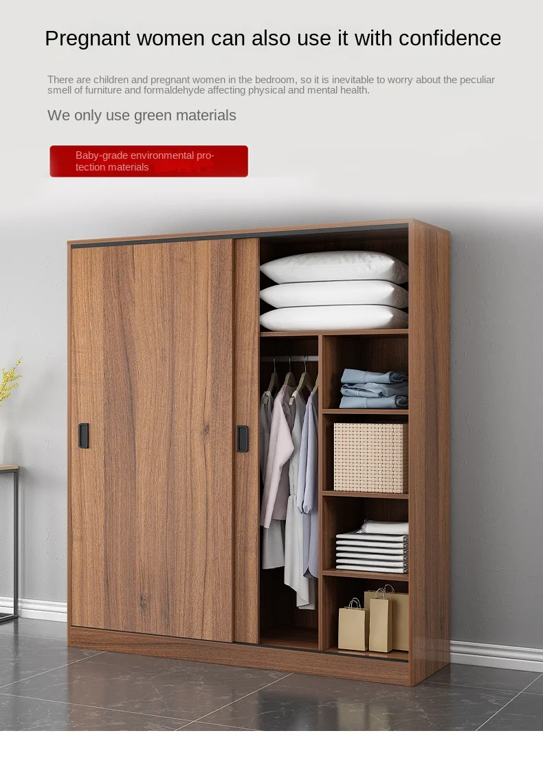 Mdf Modern Design Modular Mirrored Sliding Door Wardrobe Custom Closet ...