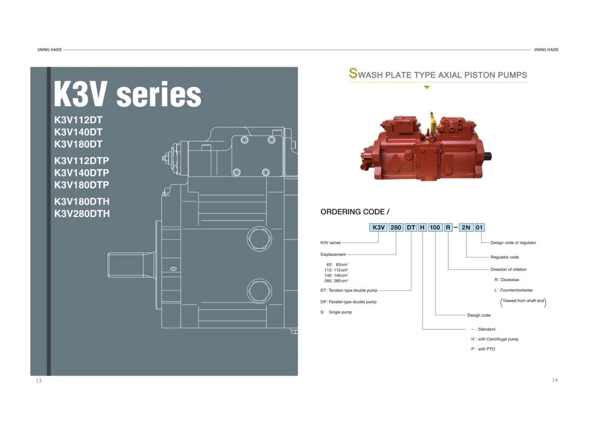 Kawasaki Hydraulic Pump K3V63DT-12MR-9N2D for 312BL