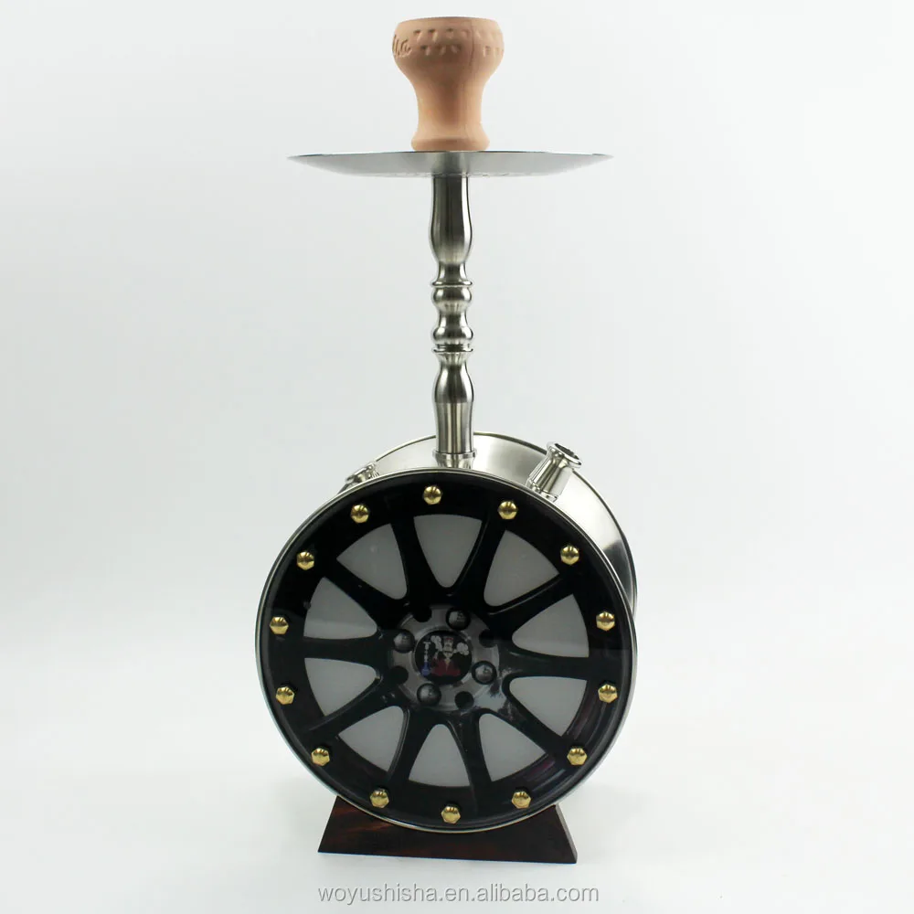 Stainless Steel Nargile Set Car Tyre Wheel Modern Design Shisha Felgen ...