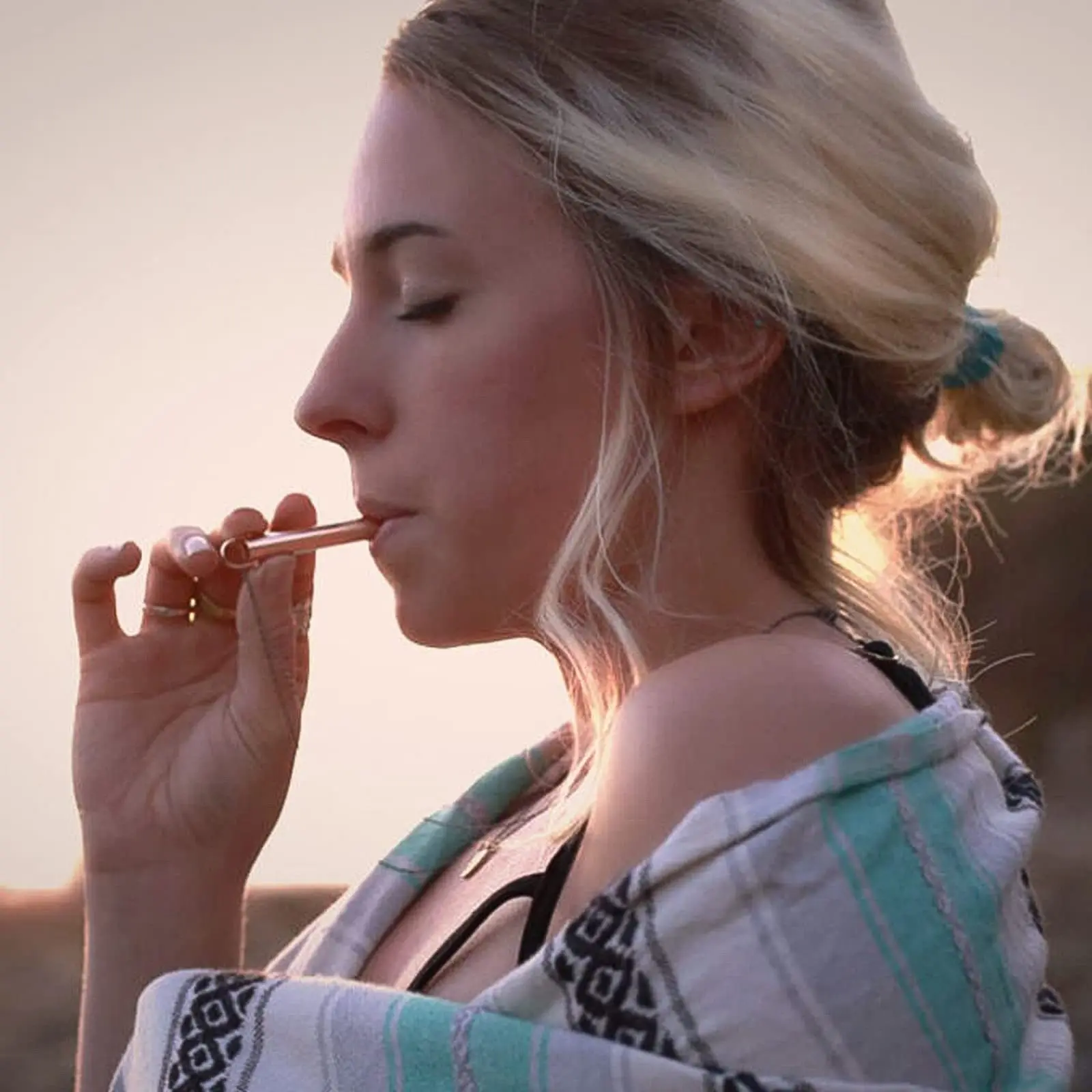 Stainless Steel Breathing Anxiety Necklace for Relief