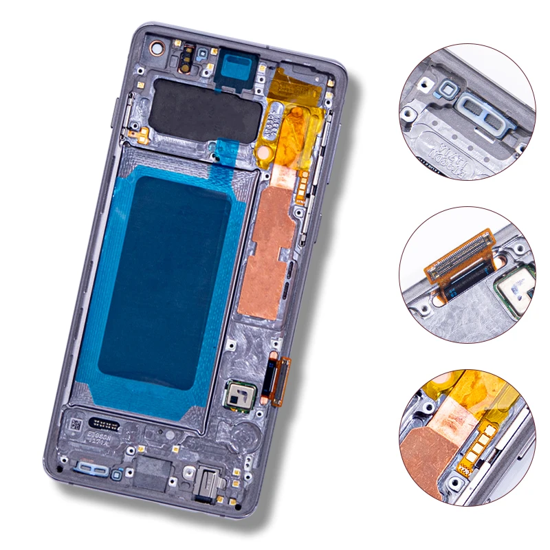 Original OLED With Frame Mobile Phone LCD Display Touch Screen for ...