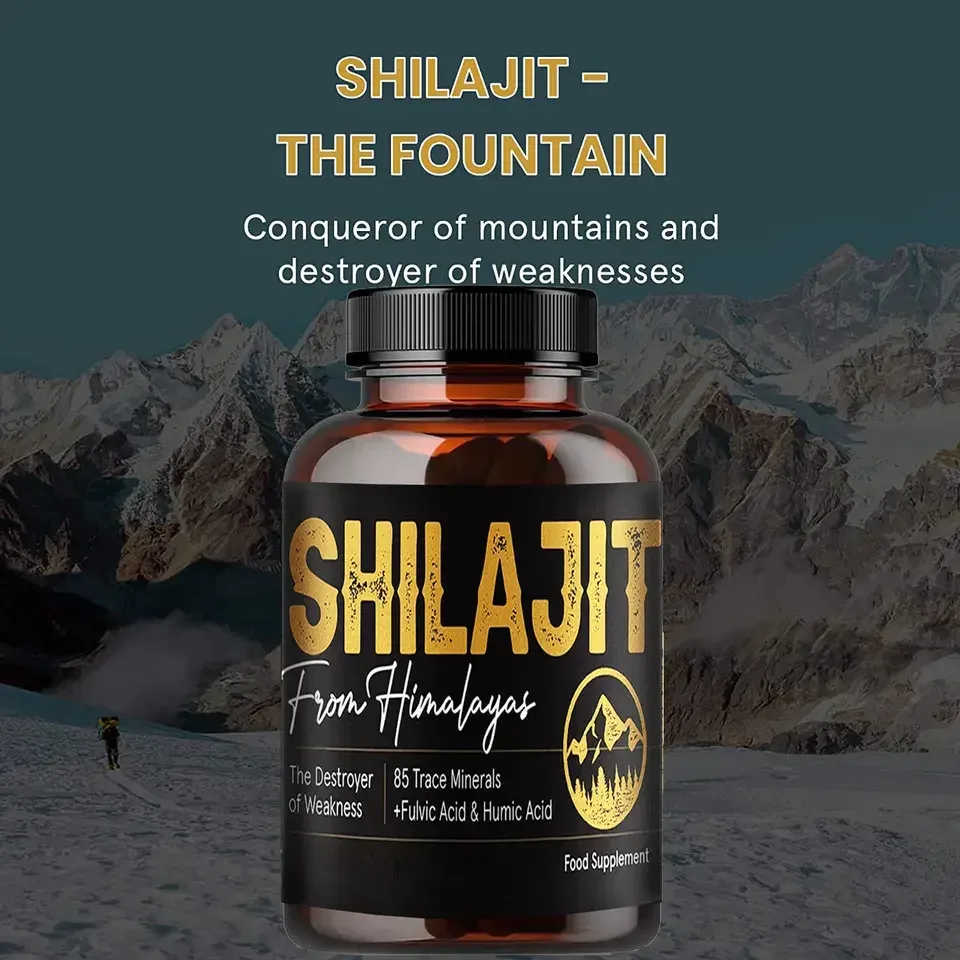 2024oem Shilajit Tablet Rich In Humic Acid And 85 Minerals Enhance Male ...
