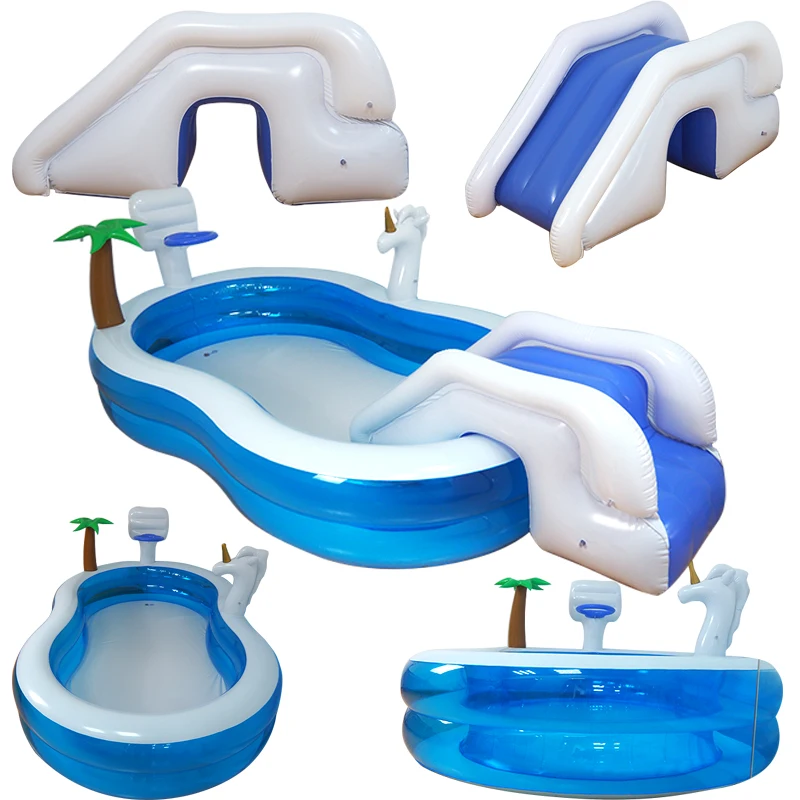 Kiddie Pool-inflatable Swimming Pool With Slide Cheaper Price Blow Up ...