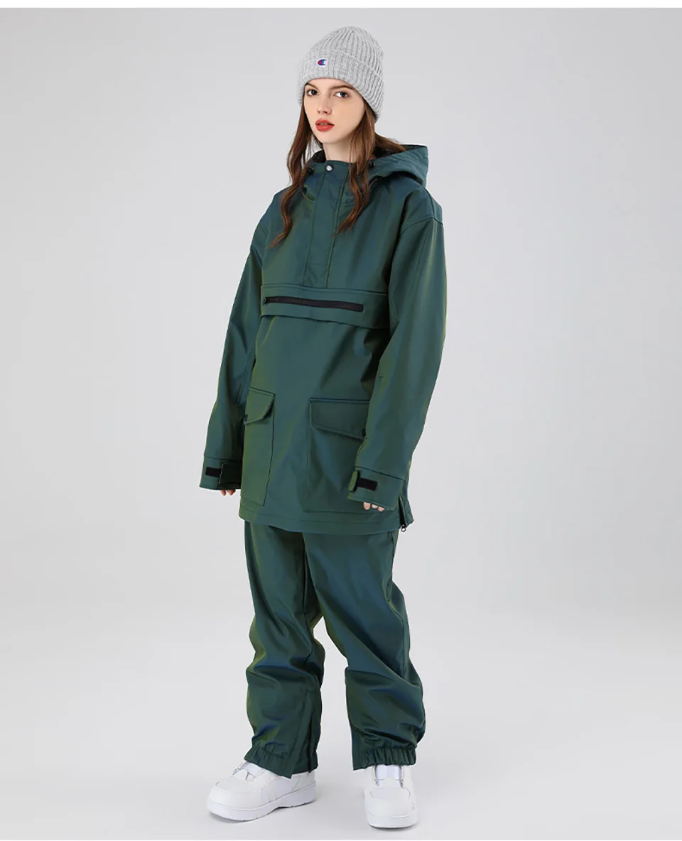 Reflective Ski Suit Men Women Winter Warm Windproof Waterproof ...