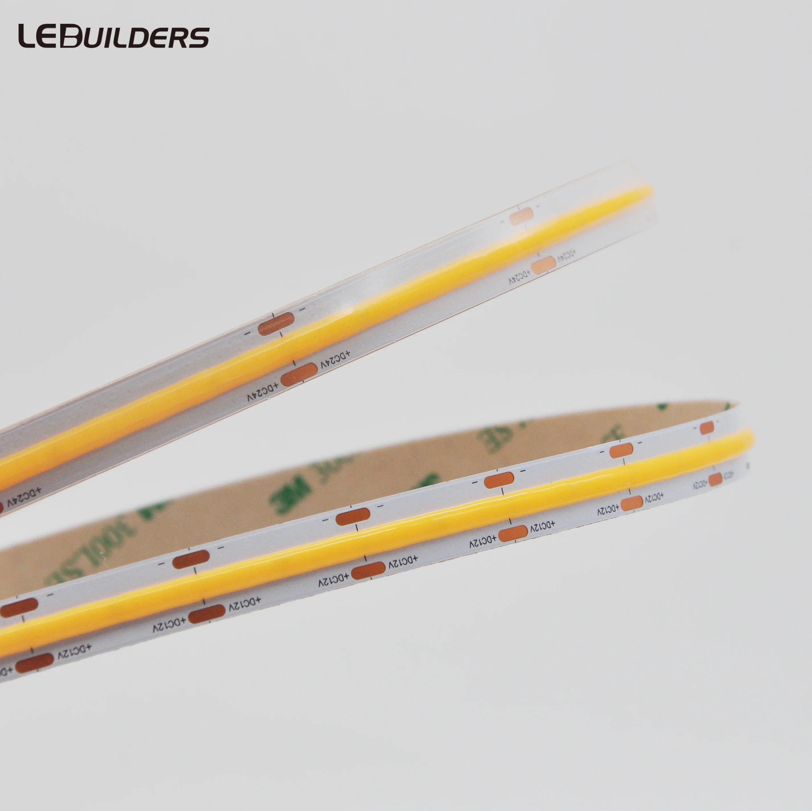 Flexible Copper COB LED Strip Lights 5m 12V/24V 504LED/m Voice Control ...