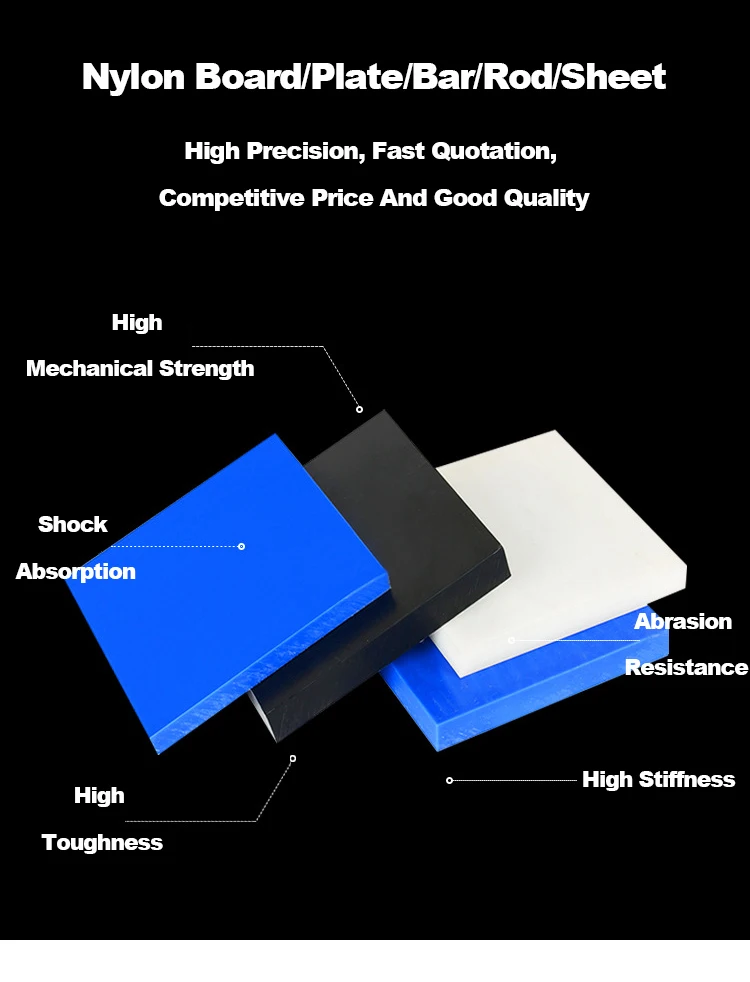 White Beige Nylon Sheet Price Of Nylon Per Kg Black Blue Pa6 Sheet 10mm ...