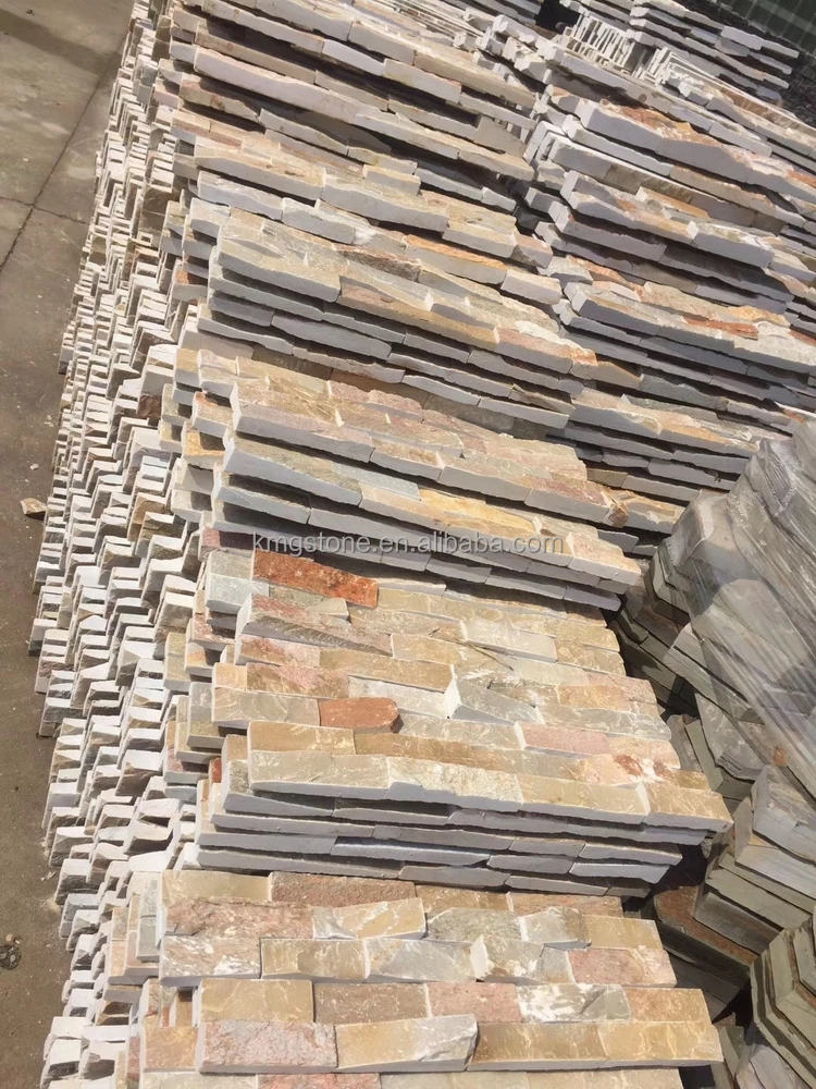 Natural Slate Stone Wall Panel Cladding Sand Culture Stone Veneer For ...