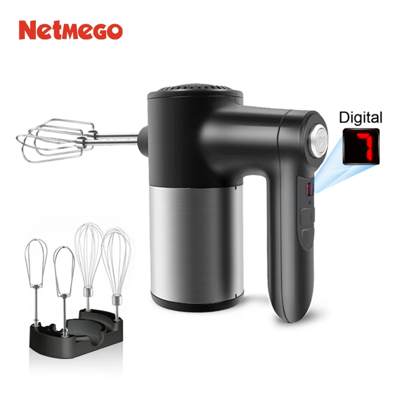 Usb Rechargeable 7 Speed Cordless Electric Mixer Portable Hand Mixer ...