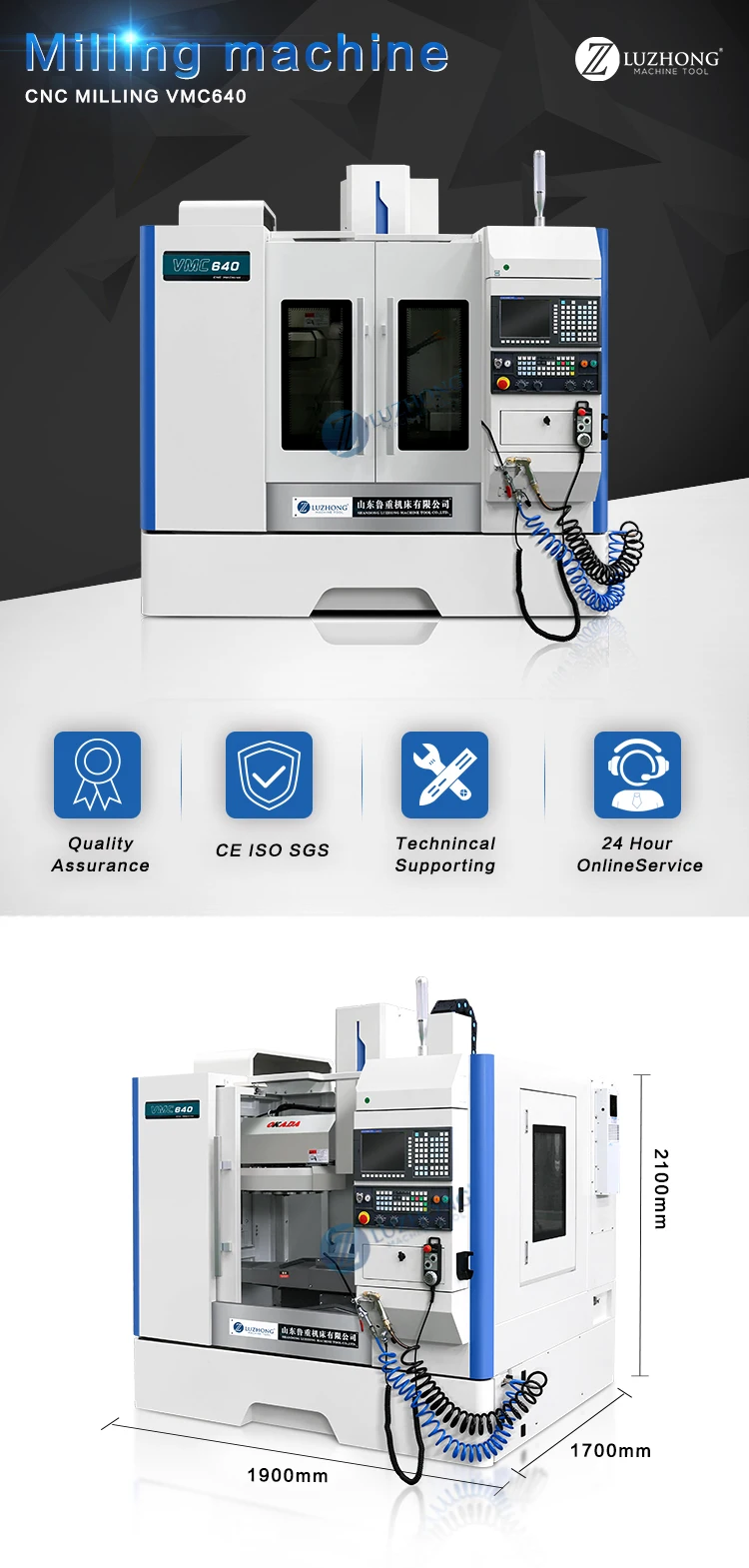 Vertical Cnc Milling Machine 5 Axis Vmc 650 Vmc Aluminium Cnc Milling ...