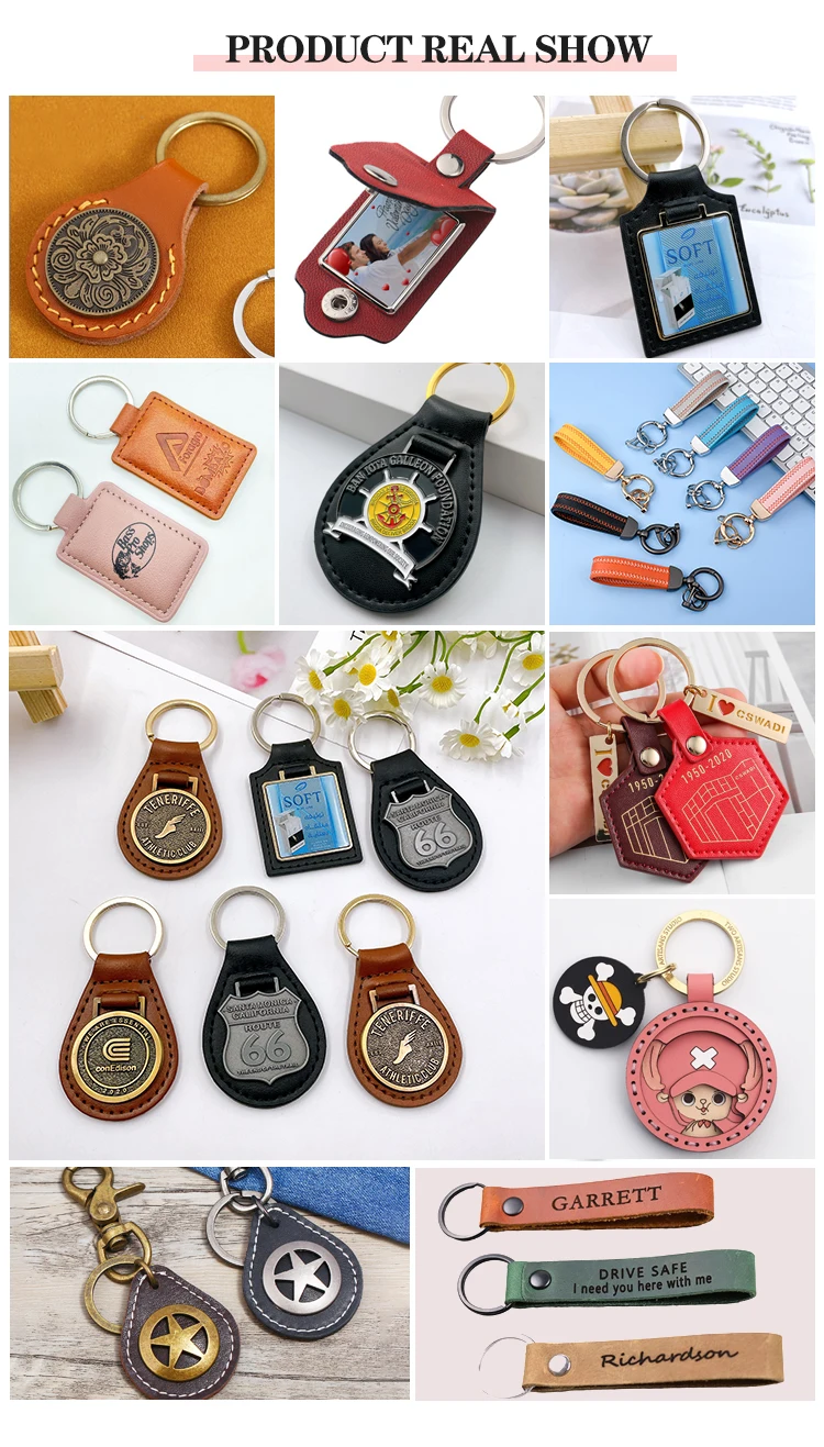 Wholesale High Quality Custom Leather Key Chain Gifts