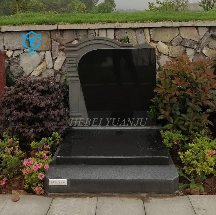 Black Granite Hand Carved Guitar Headstone Monument Cemetery Headstone ...
