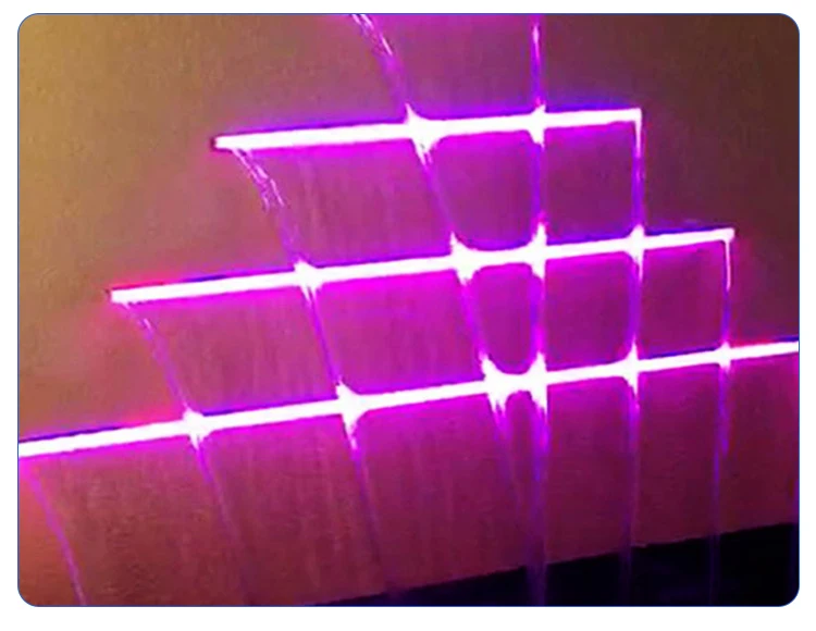Rgb Light Rectangular Pool Water Waterfall Stainless Steel Swimming ...