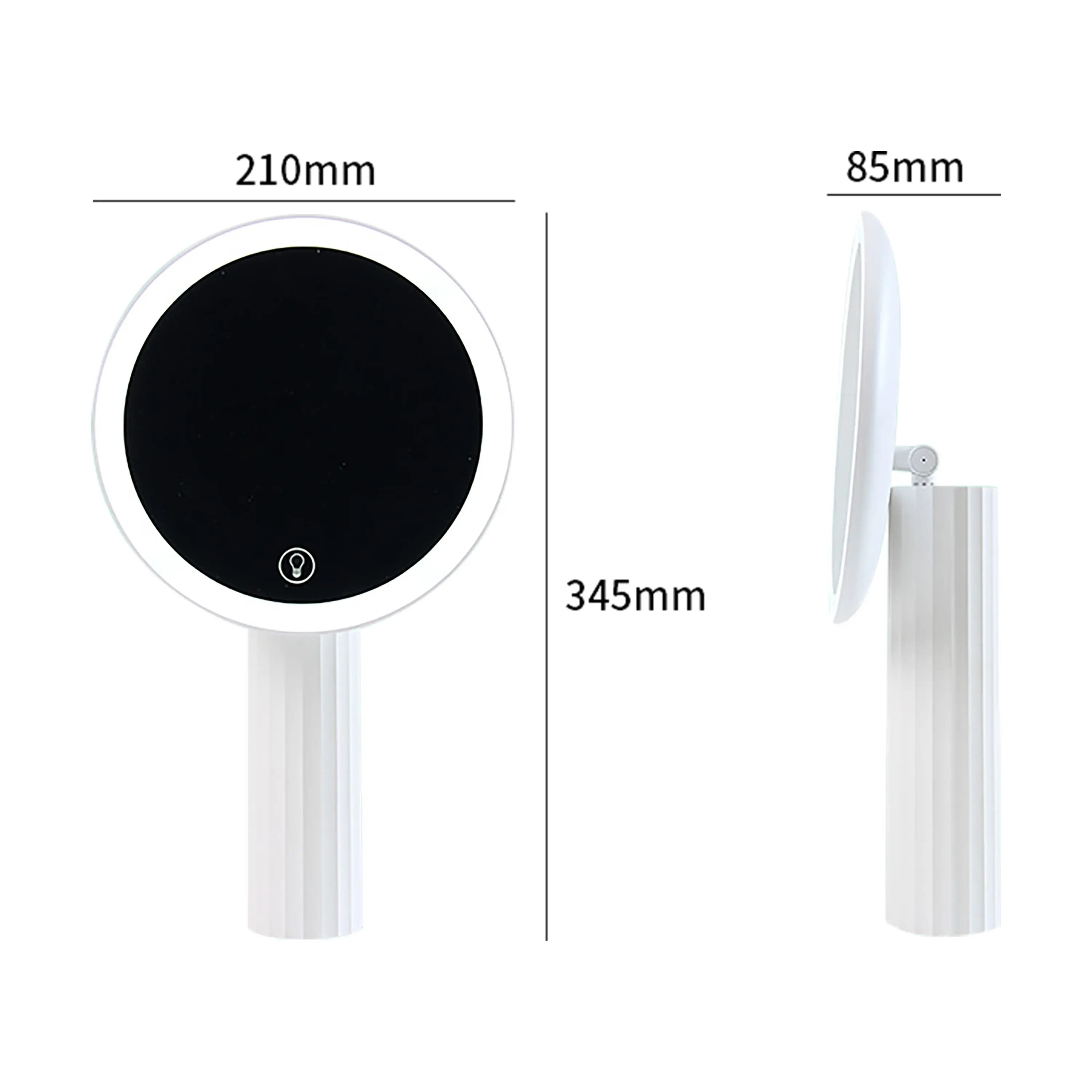 Logo Custom Home Stand Up Desk Makeup Mirror With Led Light Adjustable ...