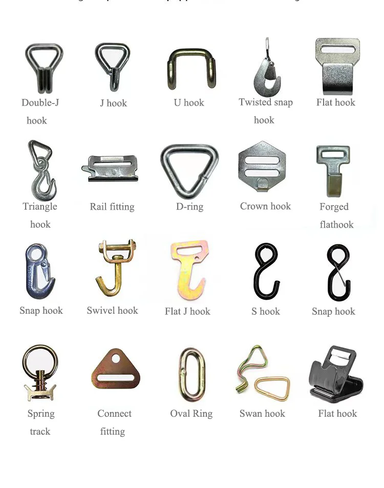 Forcentra Heavy Duty Polyester Cargo Straps Flat Hook Ratchet Tie Down ...